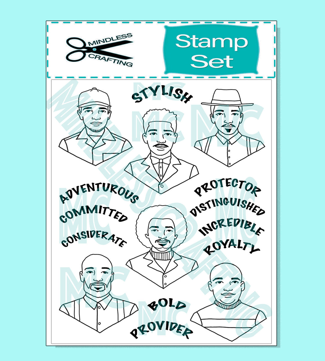Men of Distinction Stamp Set 6 x 8 Photopolymer – Mindless Crafting
