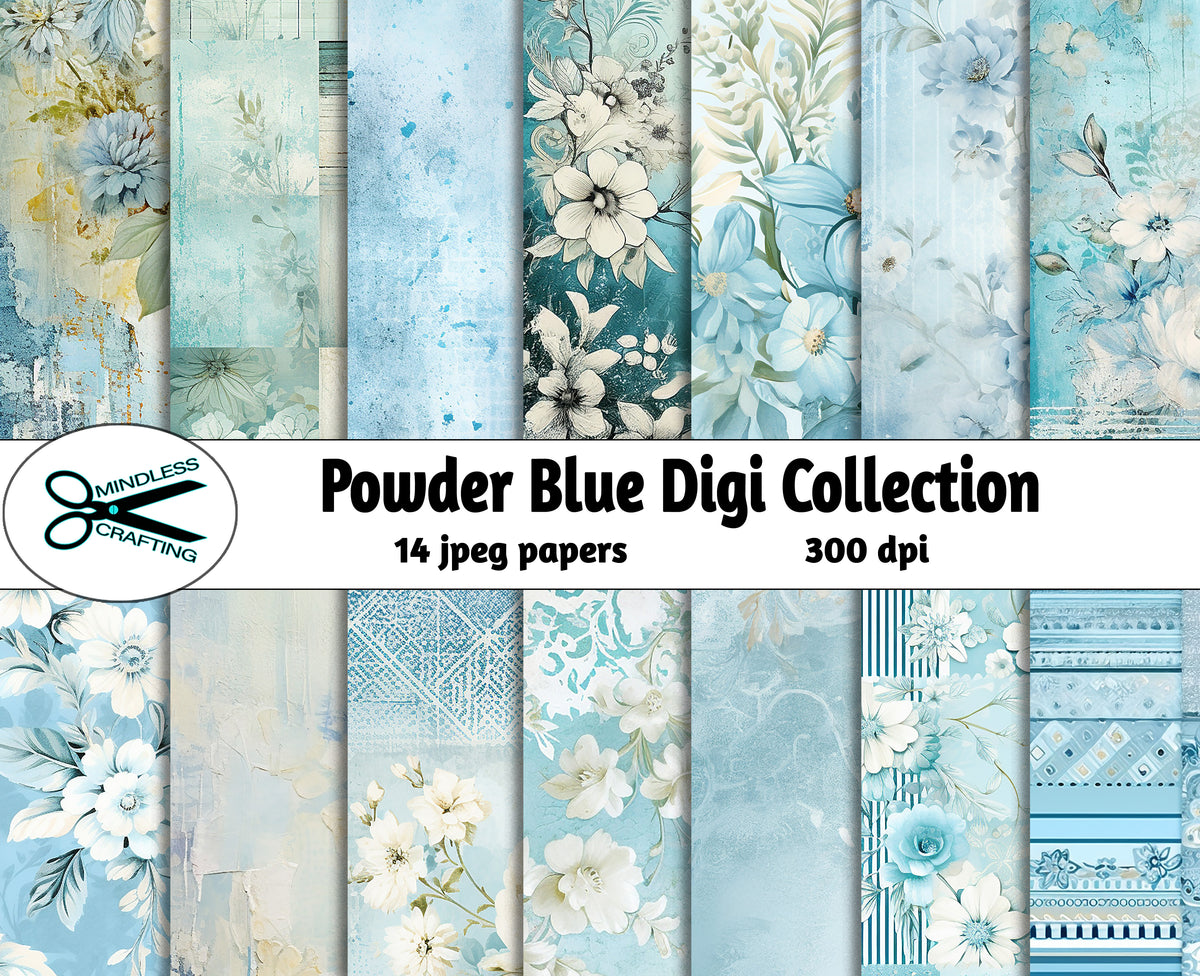Powder Blue Digi Collection – Mindless Crafting