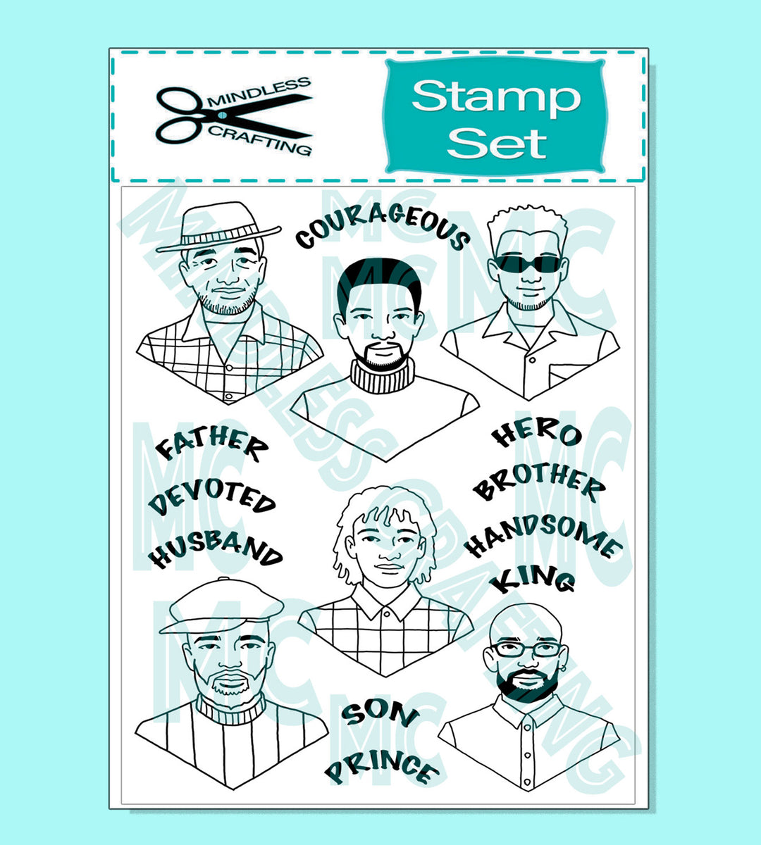 Reigning Men Stamp Set 6 x 8 Photopolymer – Mindless Crafting