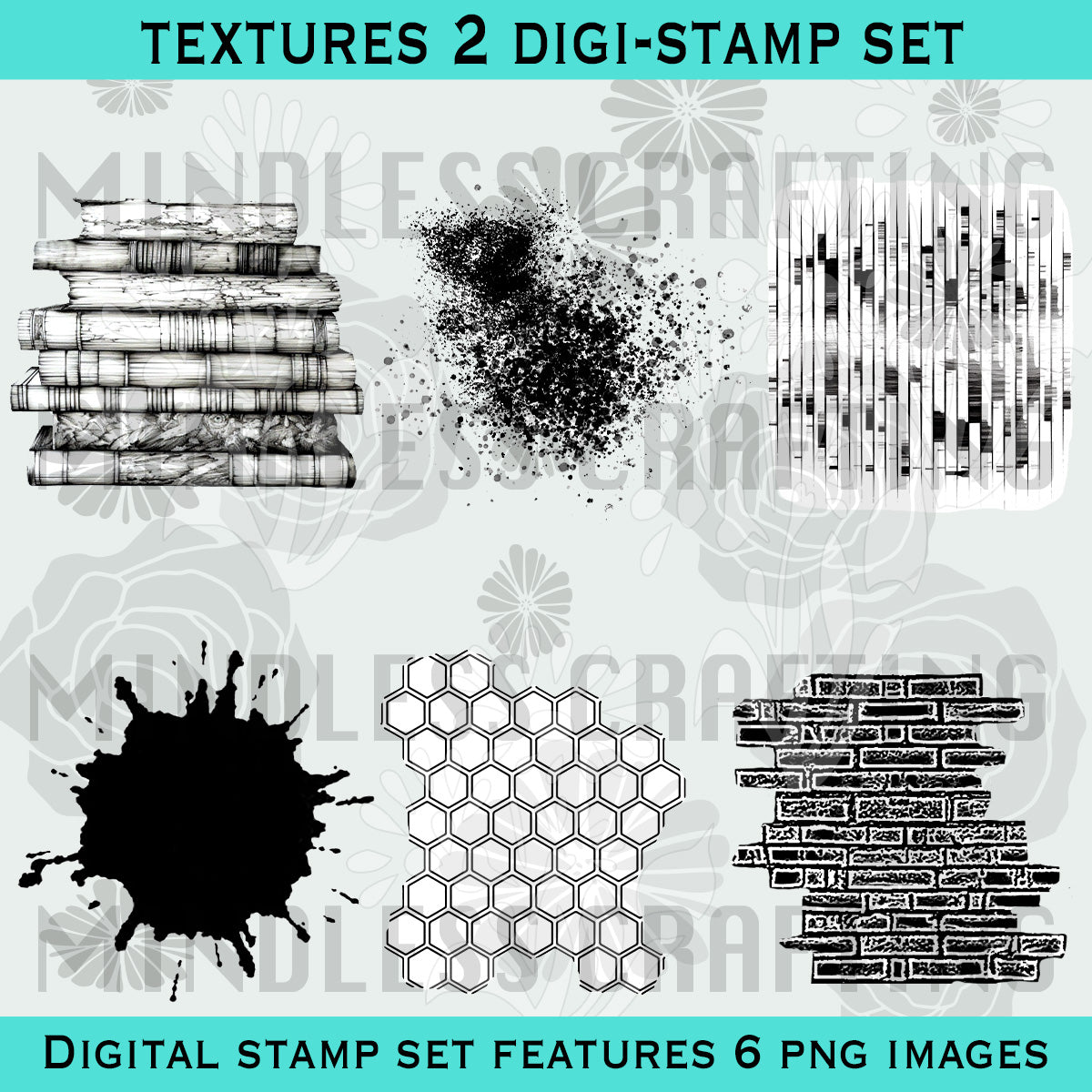 Textures 2 Digi Stamp Set – Mindless Crafting